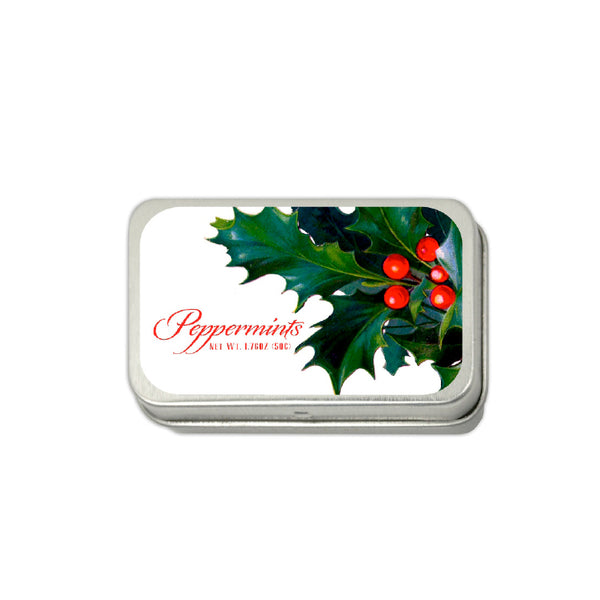Holly Leaf Large Mint Tin | AmuseMints Sweets and Snacks - USA-Made ...