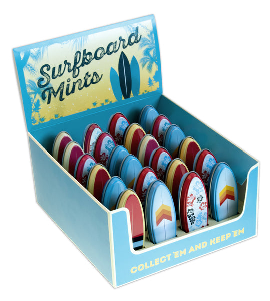 Surfboard Hibiscus Shaped Tin - MTR5052F | AmuseMints Sweets and Snacks ...