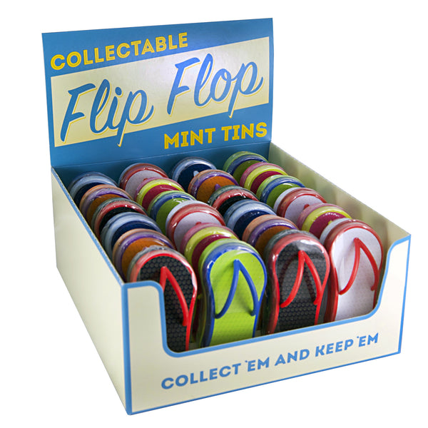 White Flip Flop Shaped Tin - MTR4058F | AmuseMints Sweets and Snacks ...